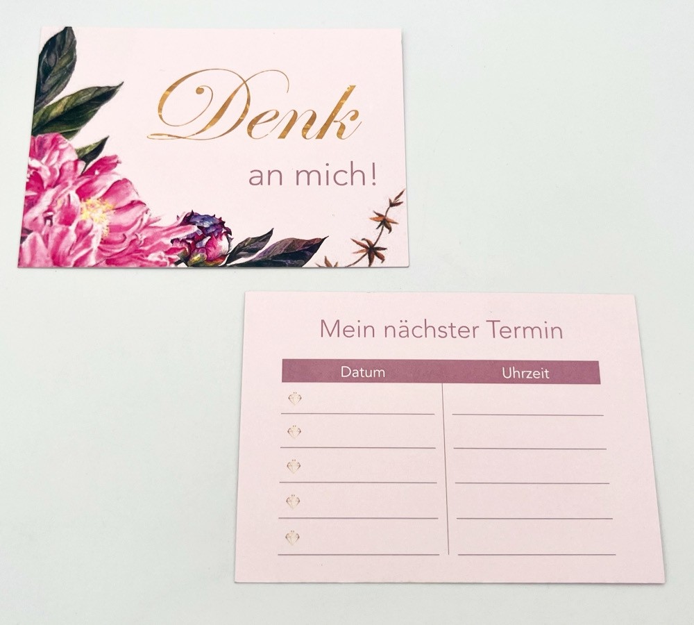 25x Terminkarten - Pink Flower