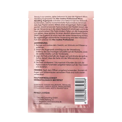 #be routine MICRO NEEDLING AUGENPADS